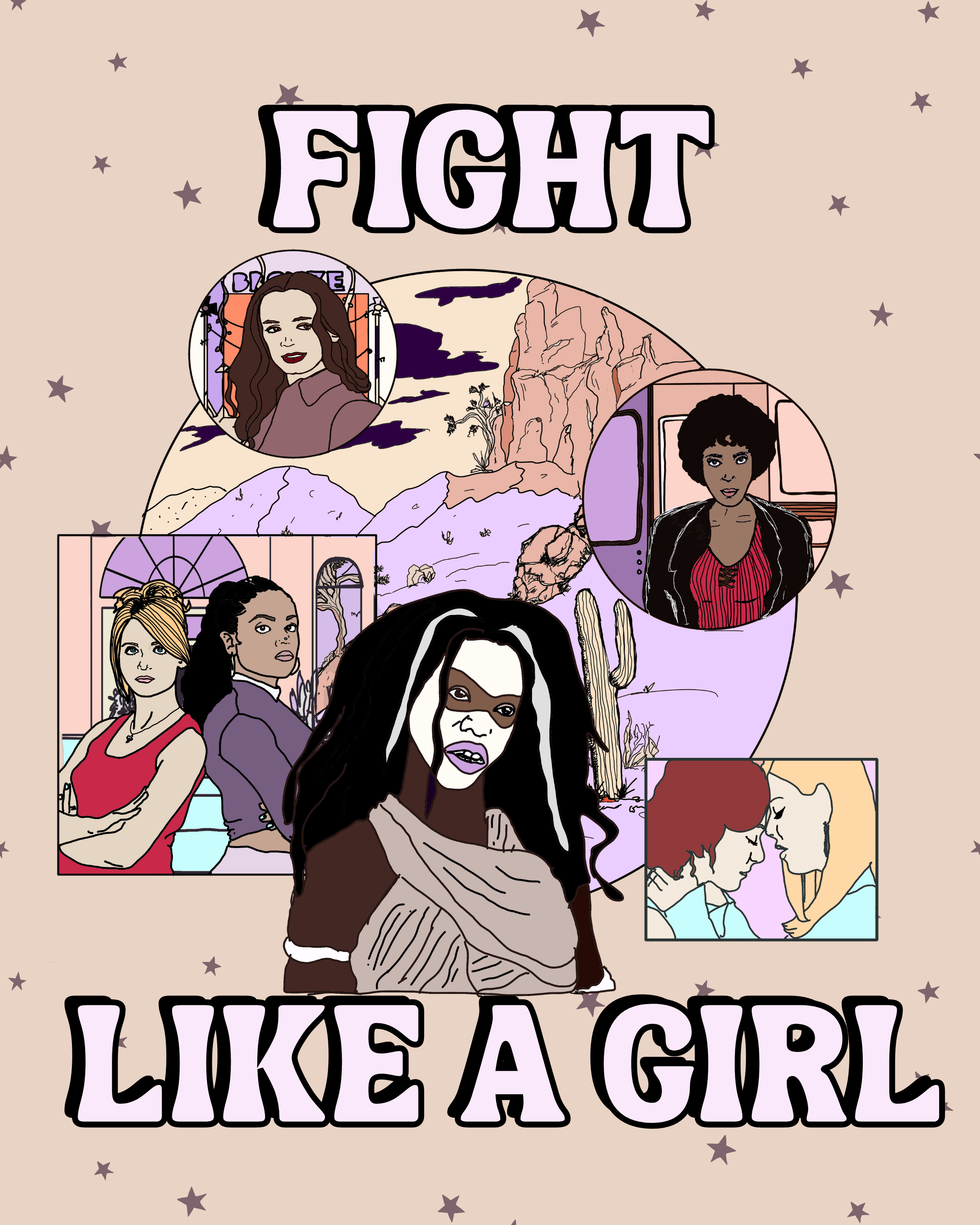 "Fight Like A Girl" Poster/ Archival Print – HauntedFembot
