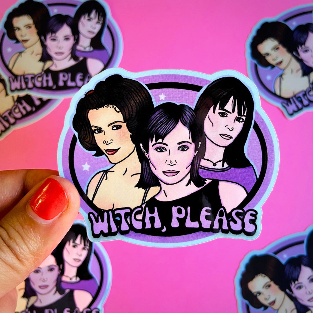“Witch Please” Charmed 98’ Water Bottle Sticker – HauntedFembot