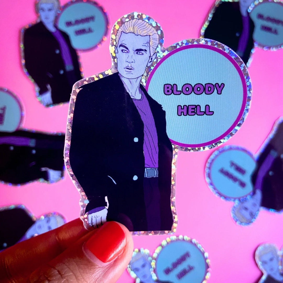 "Bloody Hell" Spike Water Bottle Sticker – HauntedFembot