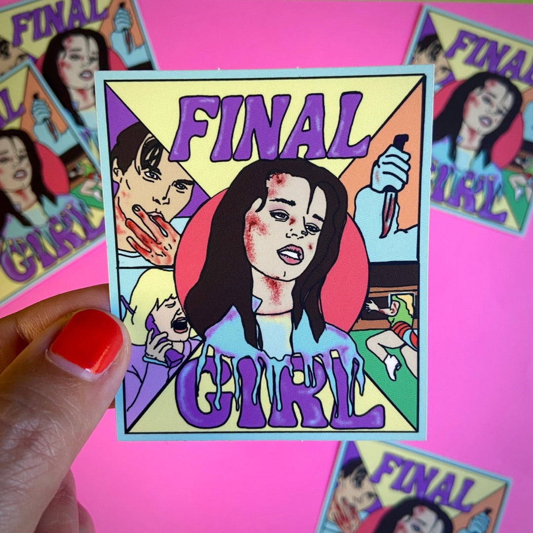 "Final Girl" Scream 96’ Water Bottle Sticker – HauntedFembot