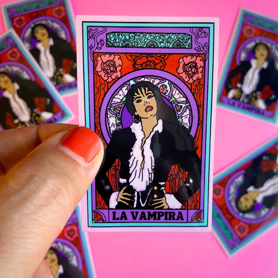 Selena "La Vampira" Water Bottle Sticker – HauntedFembot